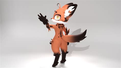 3d Model Meadow The Fox Vrchat Ready 3d Fbx Model Vr Ar Low Poly Cgtrader
