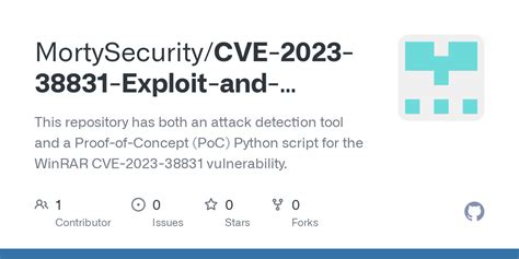 GitHub MortySecurity CVE 2023 38831 Exploit And Detection This