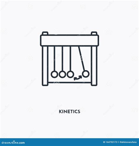 Kinetics Outline Icon Simple Linear Element Illustration Isolated