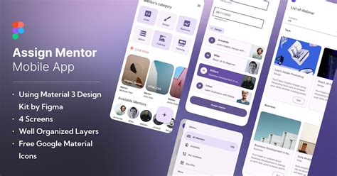 Assign Mentor Webinar Mobile App Template Ux And Ui Kits Ft Figma And Ui Envato Elements