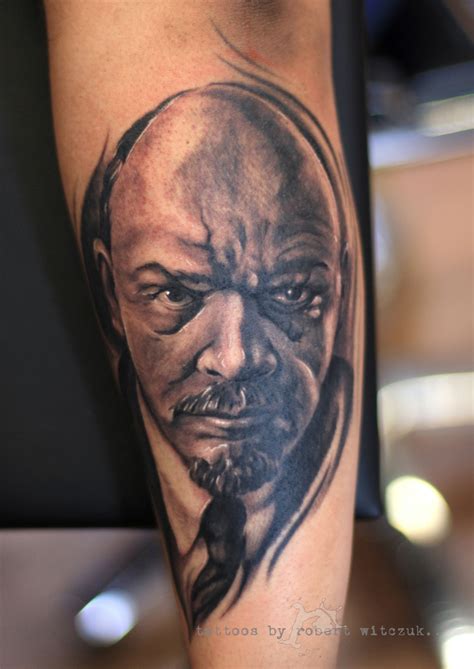 Lenin Tattoos By Robert Witczuk Tattoos Portrait Tattoo Portrait