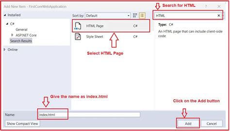 After Adding The HTML Page To The Wwwroot Folder The Structure Of Your Projects Folders Should