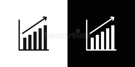 Statistic Up Icon Black Line Art Vector Logo Set Stock Illustration Illustration Of Profit
