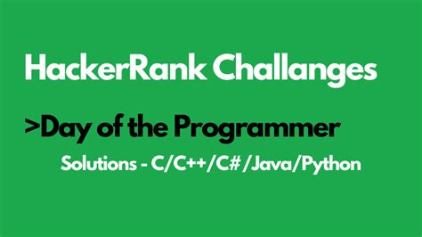 Day Of The Programmer Hackerrank Solution In C C Java Python