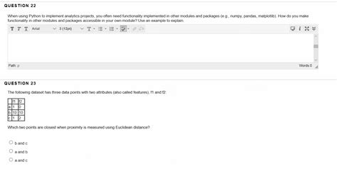 Solved Question 22 When Using Python To Implement Analytics