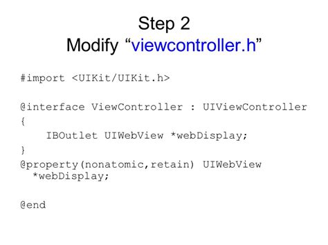 Create A Web View App Step By Step Step Create A New Project In XCode Using The Single View