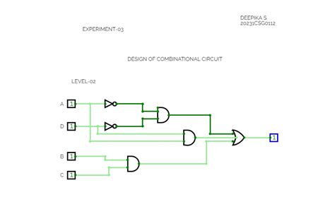 Circuitverse Experiment 03level 02design Of Combinational Circuit