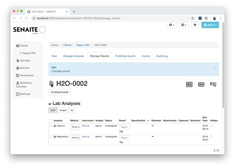 Sample Analyses · Senaite