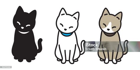 고양이 품종 벡터 일러스트 레이 션 고양이 캘 리 캐릭터 할로윈 낙서 만화 갈고리 발톱에 대한 스톡 벡터 아트 및 기타 이미지 갈고리 발톱 검은색 고양이 새끼