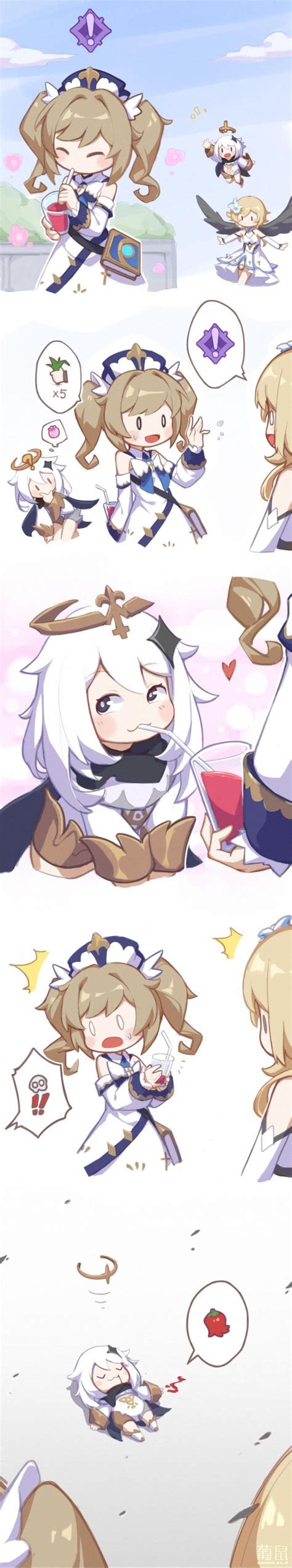 [원신 만화]바바라의 매운맛 음료를 몰래 맛보는 페이몬 네이버 블로그