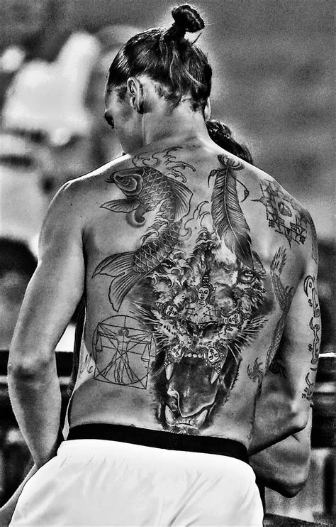 Ibrahimovic Back Tattoos