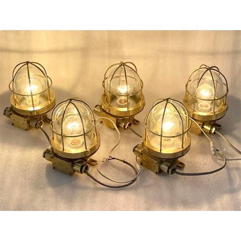 Vintage Nautical Solid Brass Passageway Light Bulkhead Cellingwall