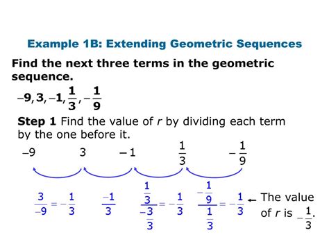 PPT Example 1A Extending Geometric Sequences PowerPoint Presentation ID 2975337