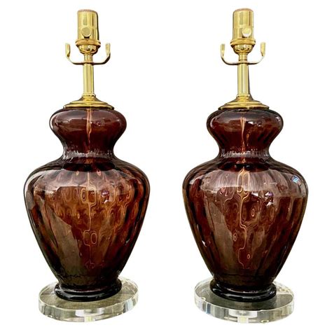 Vintage Purple Murano Glass Table Lamp At 1stdibs