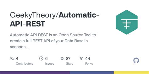 GitHub GeekyTheory Automatic API REST Automatic API REST Is An Open Source Tool To Create A