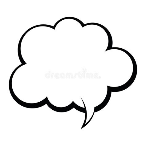 Isolated Empty Comic Speech Bubble Vector Stock Vector Illustration