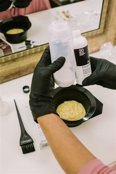 How To Mix Hair Color And Developer For Gray Hair At Home Mama In Heels