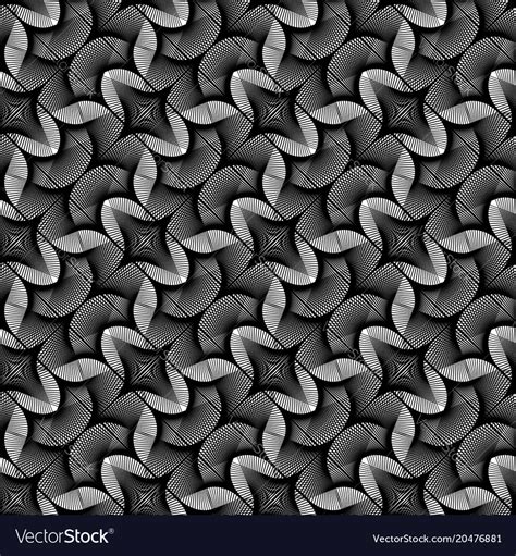 Design Seamless Monochrome Decorative Pattern Vector Image