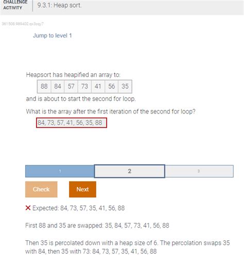 solved challenge activity 9 3 1 heap sort