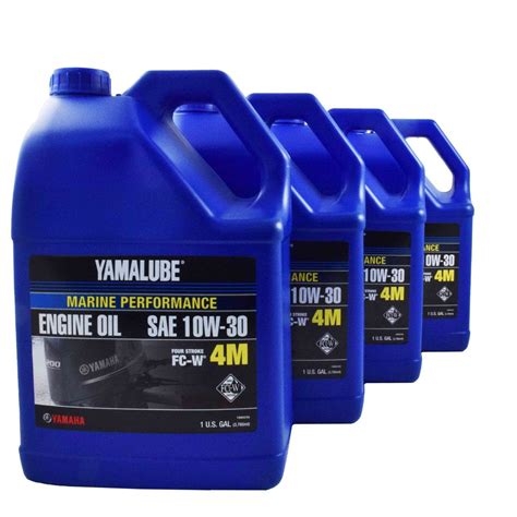 Yamalube 4 Pack 10w30 Outboard Mineral 4m Fc W Marine Engine Oil