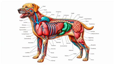 A Diagram Of A Dogs Body With The Organs Labeled As The Organs Of The