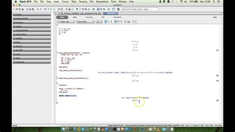 Maple Programming 26a Mixing Symbolic And Programming Youtube