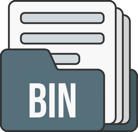 Bin File Format Generic Color Lineal Color Icon