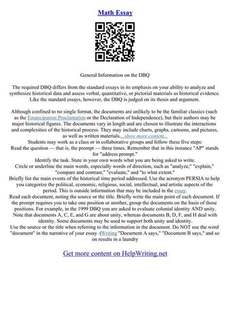 Math Essay Topics Pdf