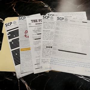 Scp Foundation Folder With Secret Files Cosplay Information Cosplay