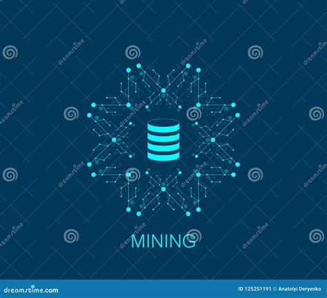 Data Mining Vector Illustration Concept Logo Icon Symbol Stock Vector Illustration Of