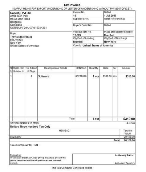 13 Creating Export Invoice Format Under Gst Photo With Export Invoice Format Under Gst Cards