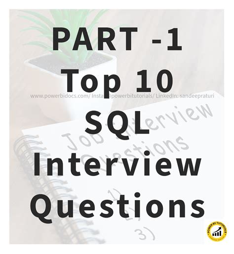 sandeep raturi part 1 top 10 sql interview questions powerbitutorials