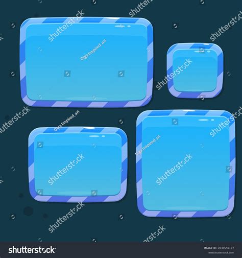 Game Ui Set Buttons Window Sea เวกเตอร์สต็อก ปลอดค่าลิขสิทธิ์