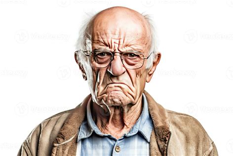 Ai Generated Portrait Of An Old Man With A Gloomy Expression On His Face Ai Generated