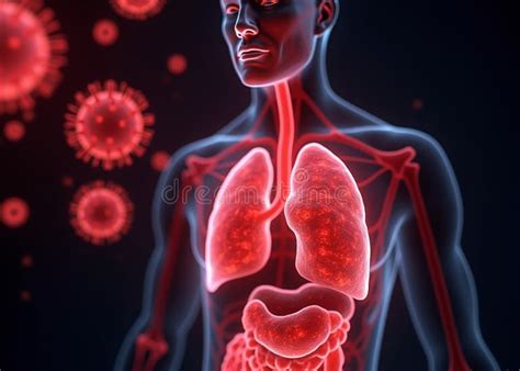 Viral Infection Pathogens Targeting Human Organs Stock Illustration