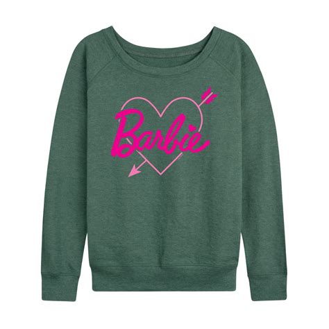 Barbie Arrow Heart Logo Womens Lightweight French Terry Long