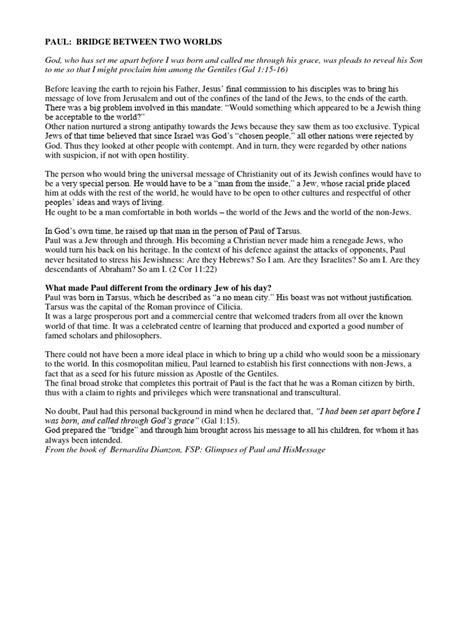paul bridge between two worlds pdf paul the apostle gentile