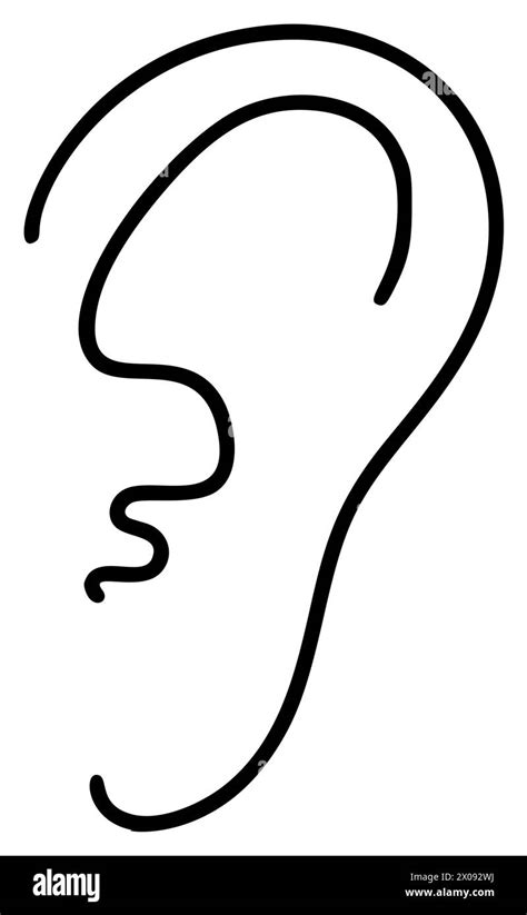 Ear Hearing Line Icon Outline Vector Sign Linear Style Pictogram