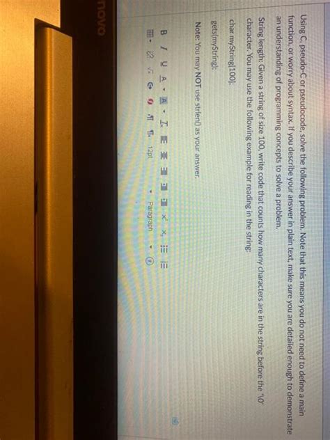 solved using c pseudo c or pseudocode solve the following