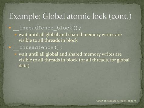 Ppt Cuda Lecture 7 Cuda Threads And Atomics Powerpoint Presentation Free Download Id2248044