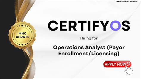 Certifyos Is Hiring Work From Home For Operations Analyst Apply