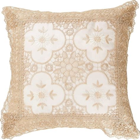 Luxurious Braided Decorative Lace Cutwork Design 18 X 18 Cushion