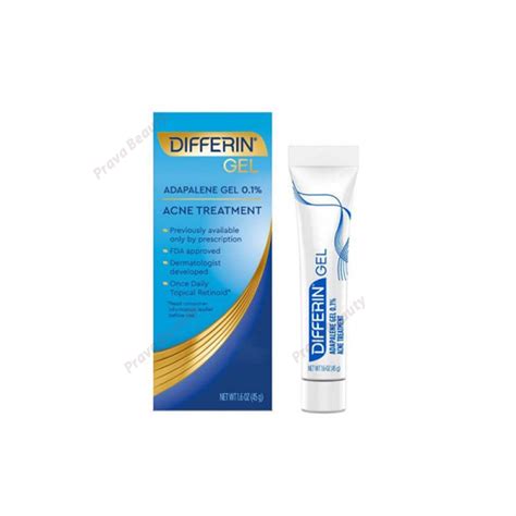 Differin® Gel Adapalene Gel 01 Acne Treatment 45g Prava Beauty