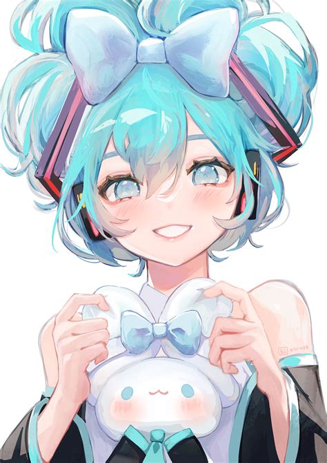 Hatsune Miku Cinnamoroll And Cinnamiku Vocaloid And More Drawn By K Ruse Danbooru
