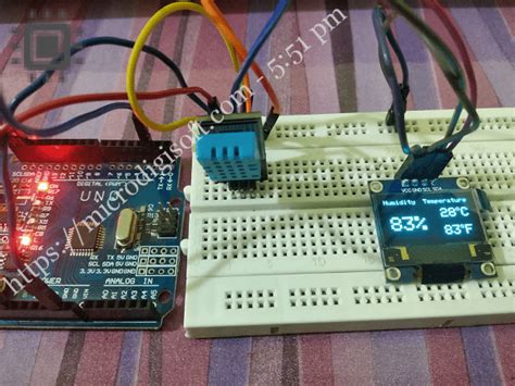 Interfacing Arduino With Ssd1036 Oled And Dht11 Sensor