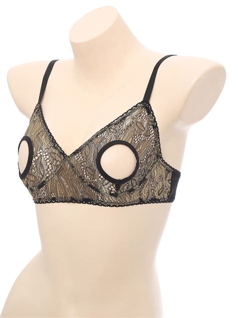 Womens Lingeries Mesh Hollow Out Open Nipples Wireless Unlined Bra Tops