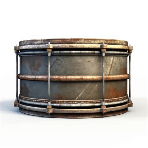 Monumental Metal Barrel Drum Industrial Texture With Classic Americana