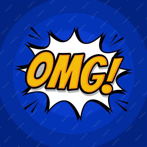 Premium Vector | Comic speech bubble with expression text OMG Vector bright dynamic cartoon ...