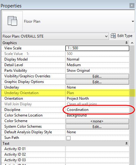 Revit Underlay Settings Greyed Out Revitau