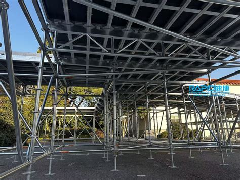 Hot Dip Galvanized Ringlock Scaffold System High Loading Ringlock Scaffolding Layher Outdoor